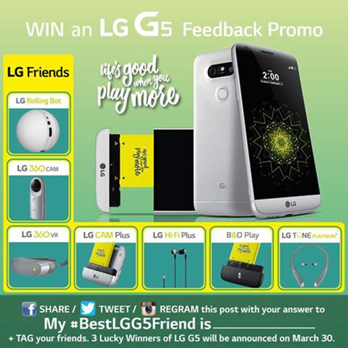 LG Philippines, LG G5 Giveaway, Specs, Price PH, Image