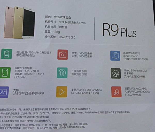 OPPO R9, R9 Plus Official Specs Leaked, Features, Price PH