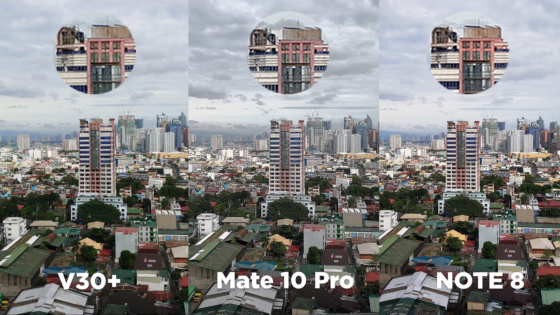V30+ vs Mate 10 Pro vs Note 8 Triple Camera Comparison