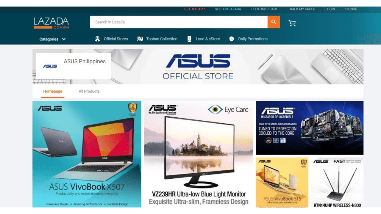 ASUS official stores are finally available in Lazada